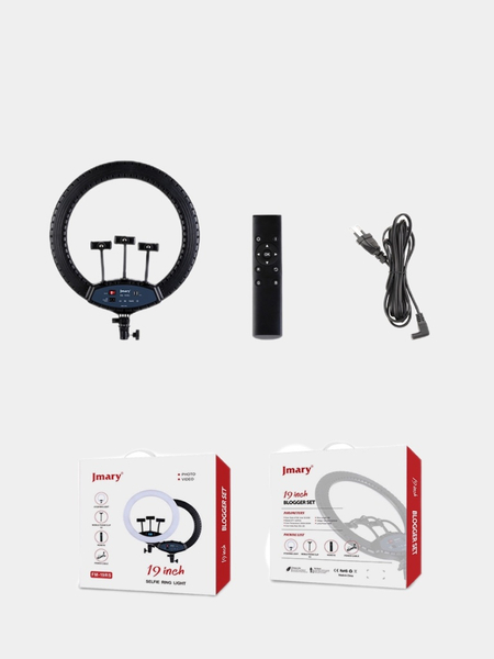 Кольцевая лампа Jmary FM-19RS LCD со штативом  Jmary MT-75