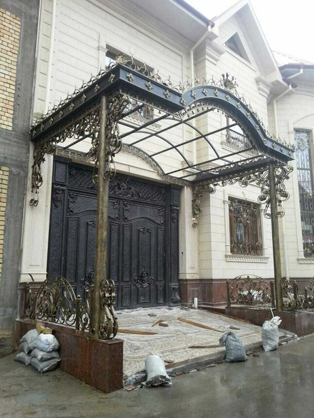 навесы , кованые заборы, ворота, лестницы, перила /Ковка