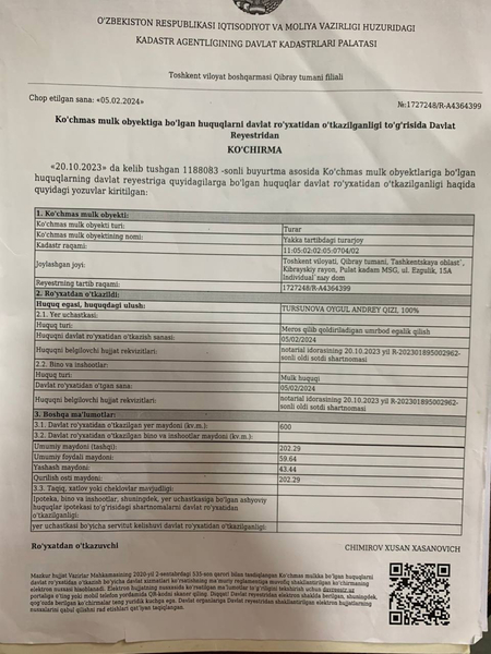 Srochna uy sotiladi Qibray tumanida.