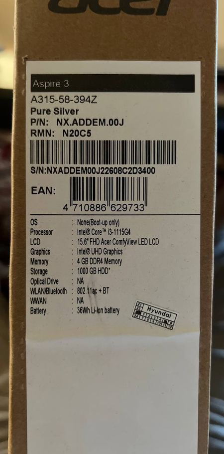 Nouztbuk acer i3