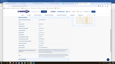 SHAANXISX3254 Юк автомашинаси аукцион савдоси оркали сотилади