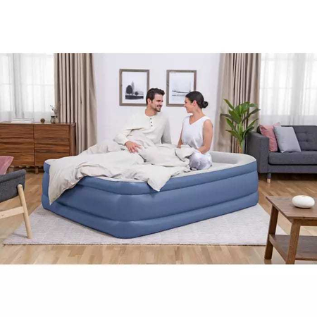 Bestway 67614 BW Надувная кровать 152х203х56см с подголовником,