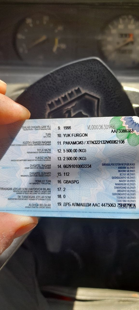 Газел фургон сотилади нолдан йигилган 6 та балон янги матори мерс 602