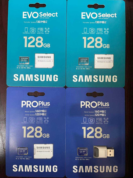 Samsung Evo Select 128GB Samsung Pro Plus 128GB microSDXC