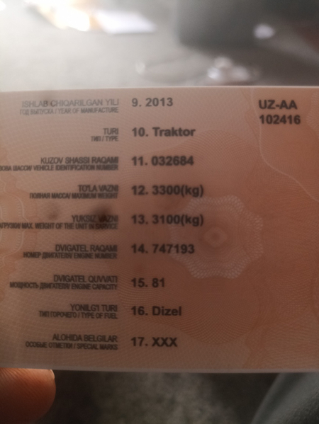 Mtz qora mator 13 yili