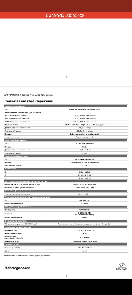 Aktivni pult Europower PMP500 Sotiladi!