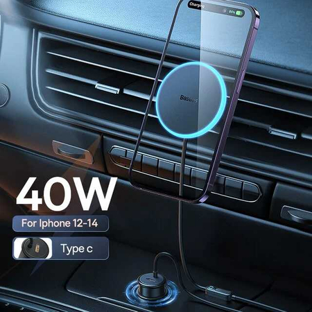 Baseus Зарядное устройство  Car Mount 40W +Type-C