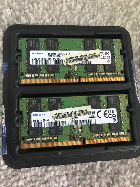32Gb Samsung 3200mhz SODIMM, 2x16Gb = 32Gb, 2Rx8, RAM, озу комплект