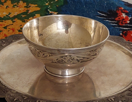 Косушки пиала ссср 4 штук. Серебро 875 пробы. По цене за 1 грамм.