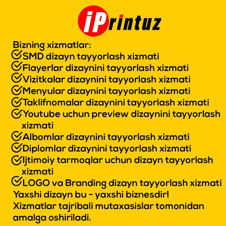 Kitob, flayer, buklet, vizitka, taklifnomalar chiqarish xizmati