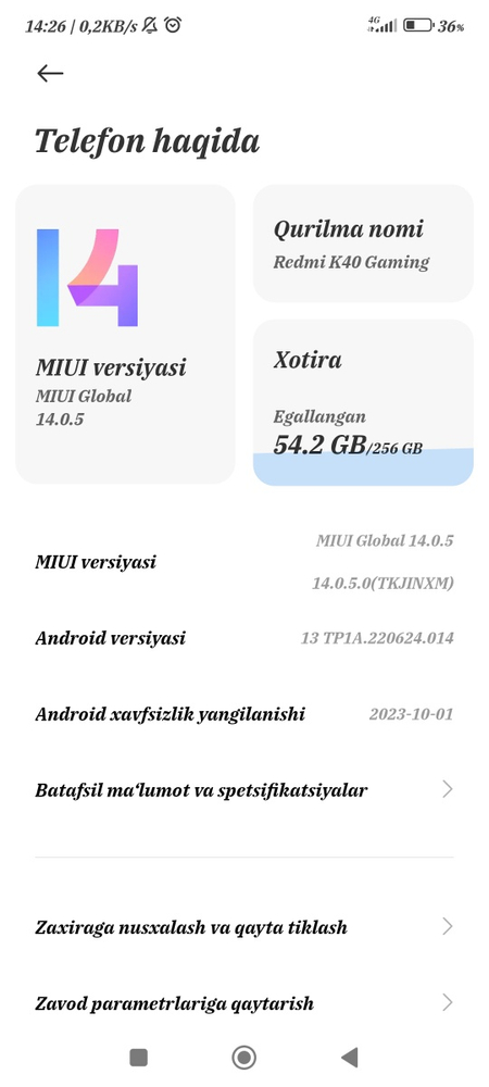 Redmi k40gaming 12/256
