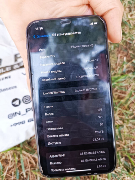 Iphone 11 sotiladi 128Gbli kelishiladi