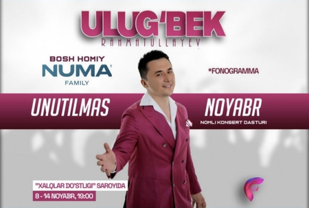 Ulug\\\'bek Rahmatullayev konsertiga biletlar sotiladi