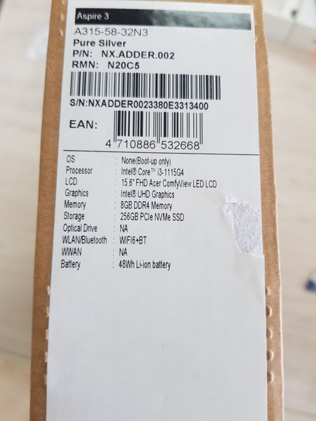 Продаётся ноутбук Acer Aspire 3