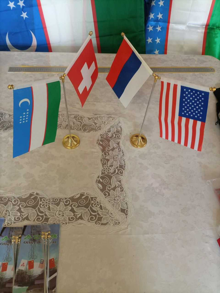 2 ustunli Stol Bayroq Flag Настольные флаги двойной стойкой