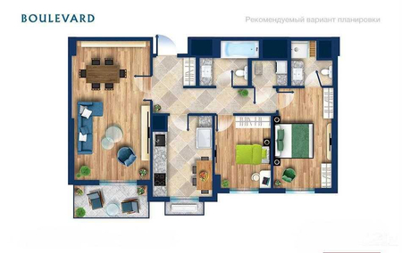 Продается новостройка в Ташкент сити ЖК Бульвар  3/4/7