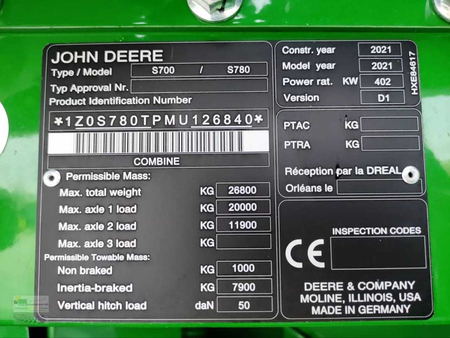 John Deere S780i