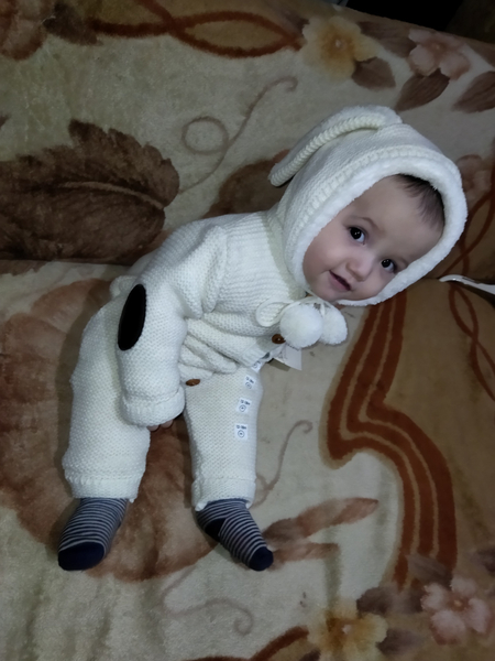 Детский зимний комбинезон зайчик