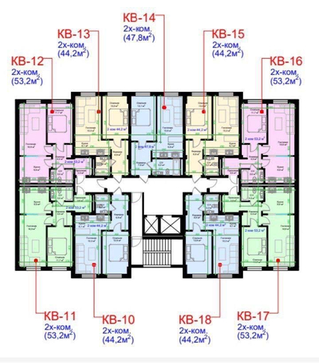 Ж/К Eco house 2/7/9 53,2 кв.м