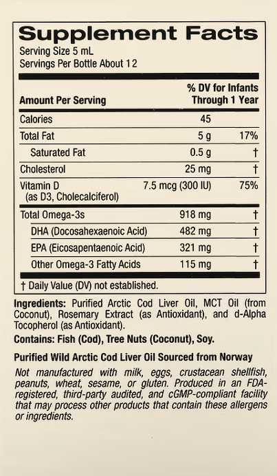 Chaqaloqlar uchun Baby\\\'s DHA, Omega-3 va Vitamin D3 bilan,(59 ml)