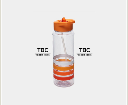 Спортивная бутылка для воды с трубочкой (650ml)