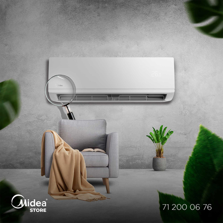 Кондиционер / konditsioner Midea модель Nordic 12 000 Btu + установка