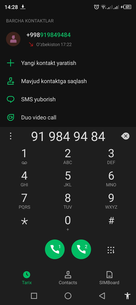 Sim karta sotiladi