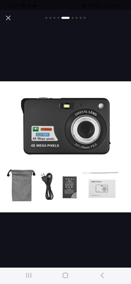 Kamera 1080P 4K va 48 megapiksel