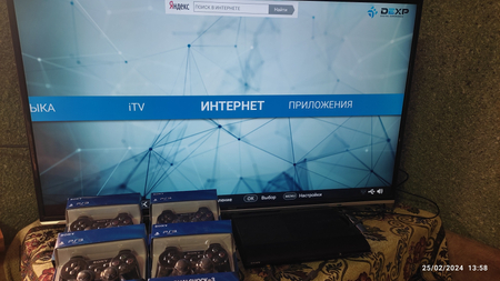 Playstation 3 supper slim 500g lik Rossiyaning 43 DEXP smart Televizor