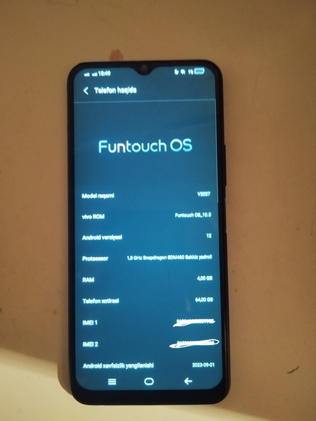 Vivo V2027 Y20. Toʻliq fikir pastda