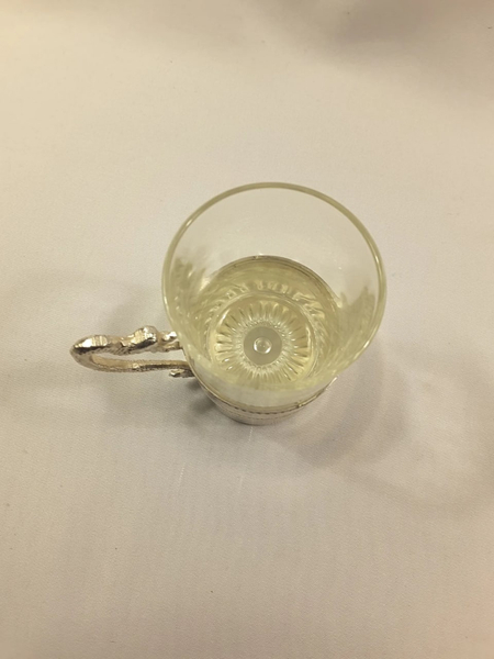 Винтажные итальянские чашки Demitasse; Чашки из прозрачного стекла