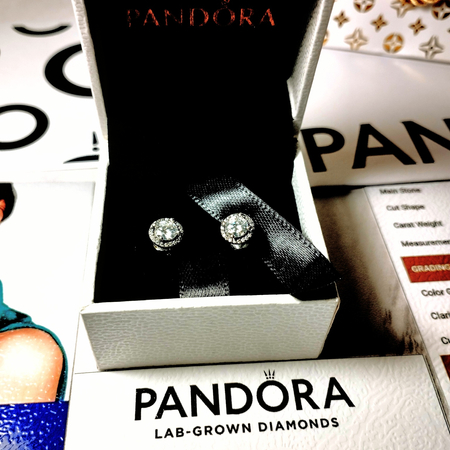 Серьги PANDORA с Бриллиантами