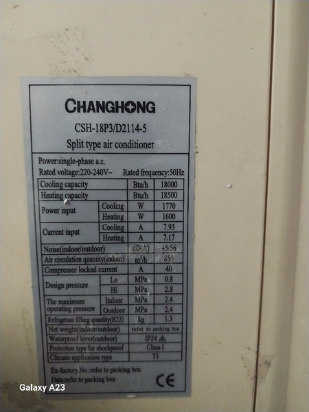 Продам Кондиционеры Changhong 18kw