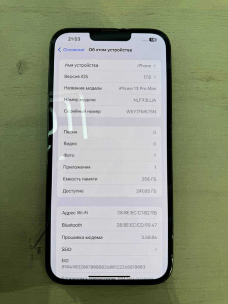 Iphone 13 pro max 256 GB 92% battery
