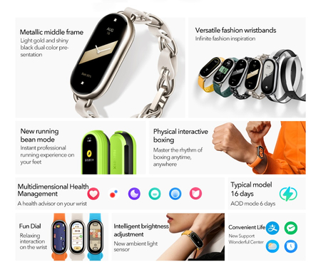 браслет mi band 8, нет русского.