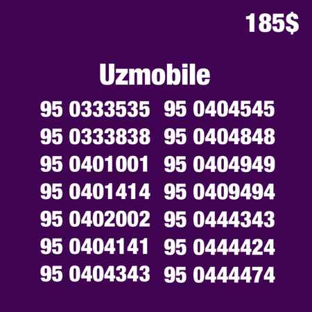 Uzmobule gold chiroyli raqamlari/Красивые золотые номера Узмобайл