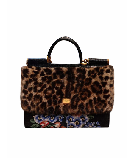 DOLCE&GABBANA Мульти меховая сумка тоут