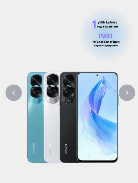 Honor 90 LITE  8/256.Muddatli to'lov asosida