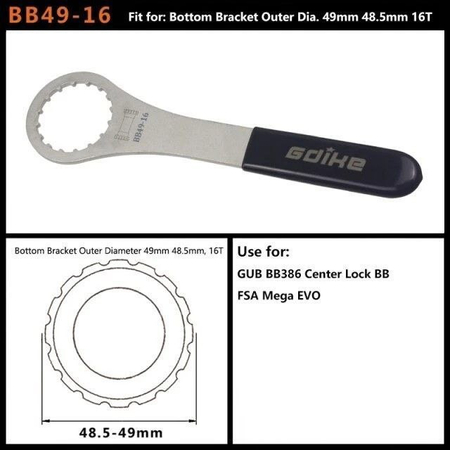 Ключь велосипедный для каретки и гайки Center Lock.