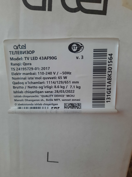 Telvizor sotladi