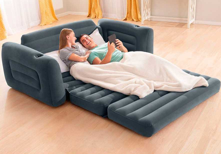 Надувной диван. Трансформер. Intex-203х224х66 см. Доставка бесплатно
