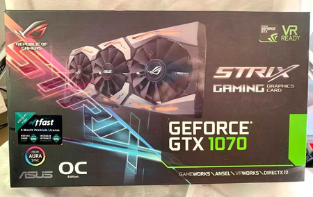 Asus Nvidia GeForce GTX 1070 8GB GDDR5 STRIX