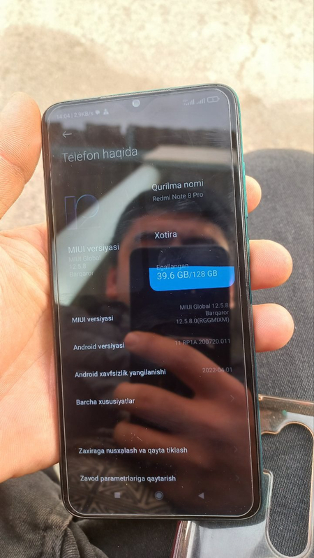 Redmi not 8 pro 2022yil