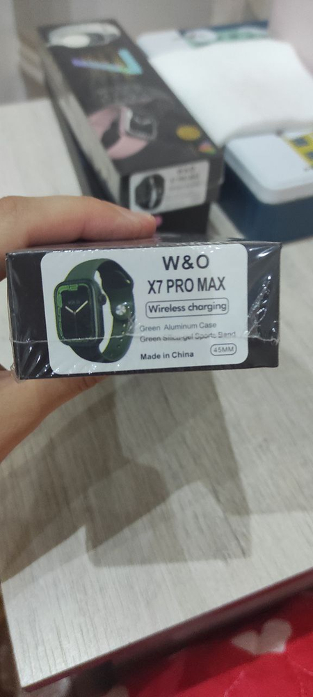 Умные часы 
X7 Pro Maks smart watch 
Wireless charging 
Цвет: зелёный