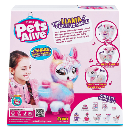 Интерактивная игрушка ZURU Pets Alive Booty Shakin Llama Dancing