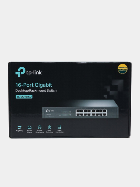 Портовый гигабитный switch TP-LINK TL-SG1016D год гарантия есть!