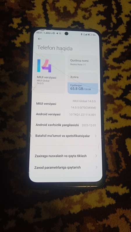 Redmi not 11, holati ideal