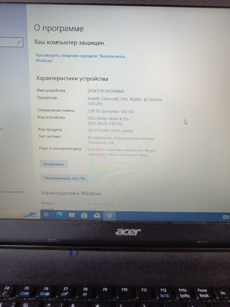 Notebook Acer Intel