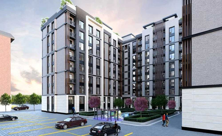 ЖК Poytaxt Residence 3-линия 4-этаж 2-комнатная СТУДИЯ 45м2 коробка !!