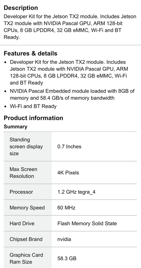 SUPER KOMPUTER. NVIDIA Jetson TX2 Development Kit Su’niy intelekt.